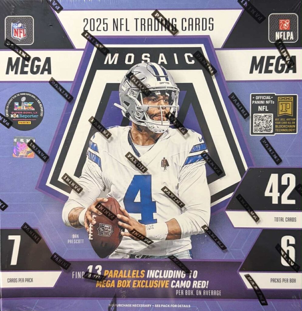 2025 Panini Mosaic Football Hobby Mega Box – The Locker Room 78